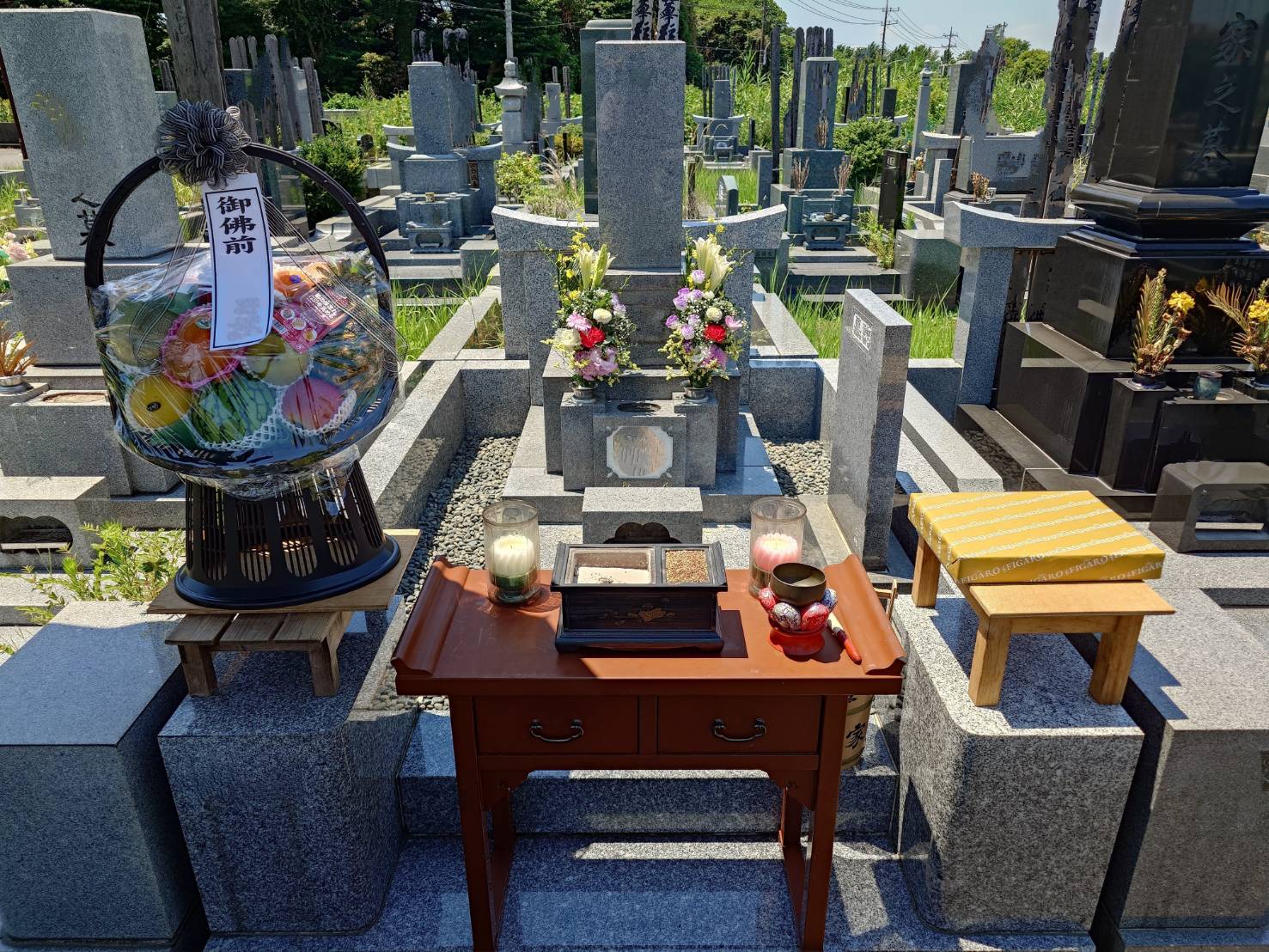 法要 1周忌 墓所掃除 掃除 植木手入れ